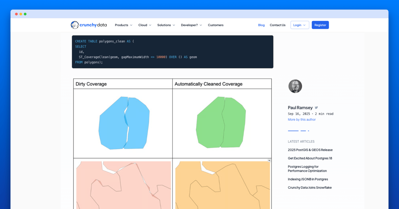 2025 PostGIS & GEOS Release | Crunchy Data Blog