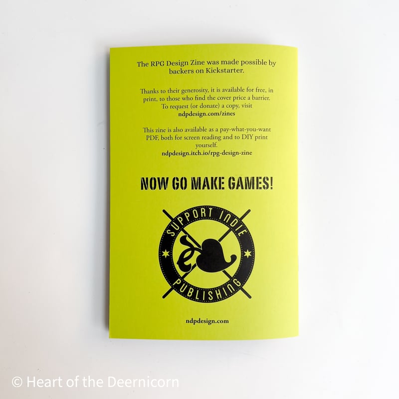 RPG Design Zine – Volume 1 – Heart of the Deernicorn