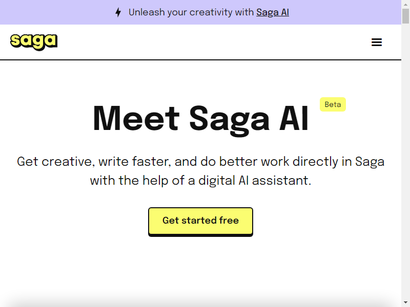 Saga AI - Reviews, Pricing, Features | SERP AI