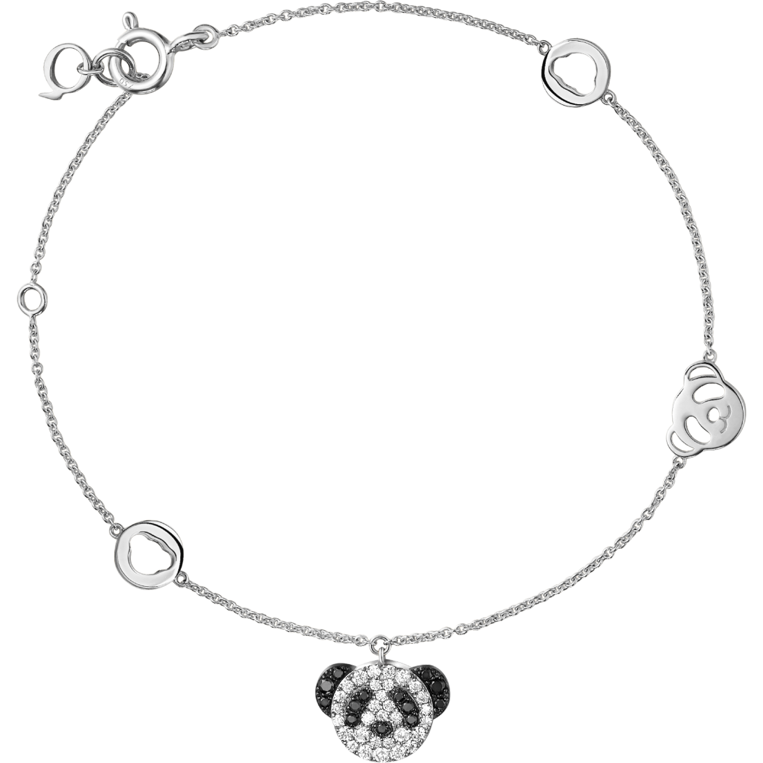 Qeelin Bo Bo White gold Bracelet (BBF-BR0004A-WGDBD)