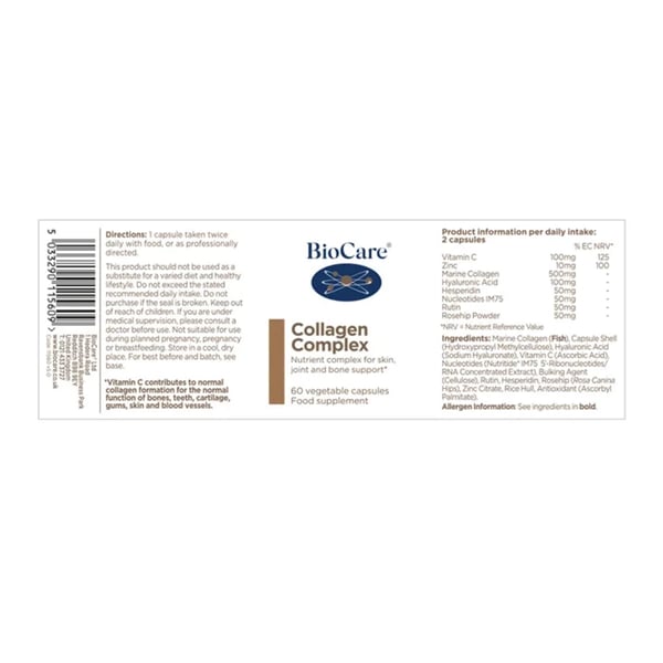 Biocare Collagen Complex maisto papildai gera kaina internetu ⭐ - SKINSHOP