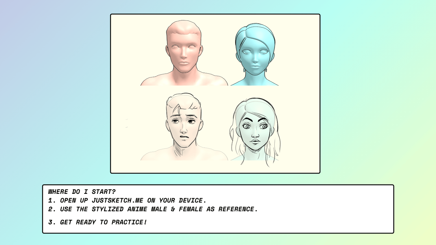 How to draw facial expressions | JustSketchMe