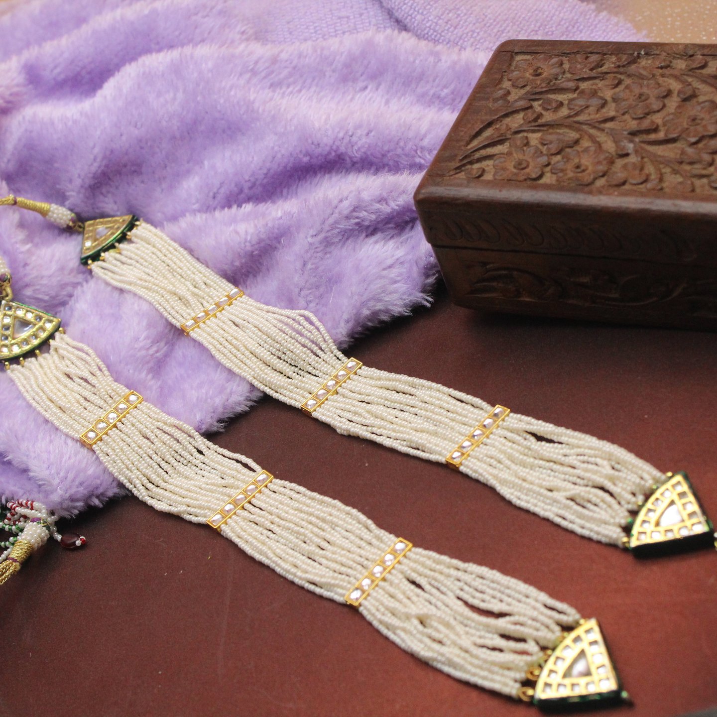 Kundan & Poth Hook Chain| Noori By Nikita