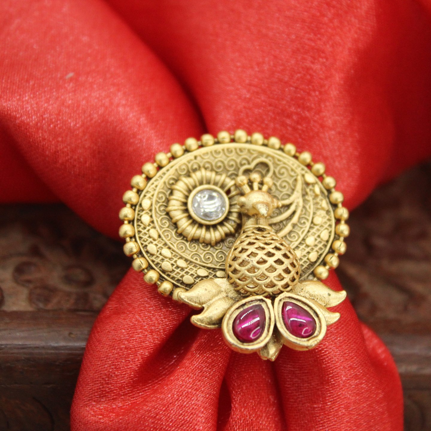 Mayuri Gold Replica Ring| Noori By Nikita