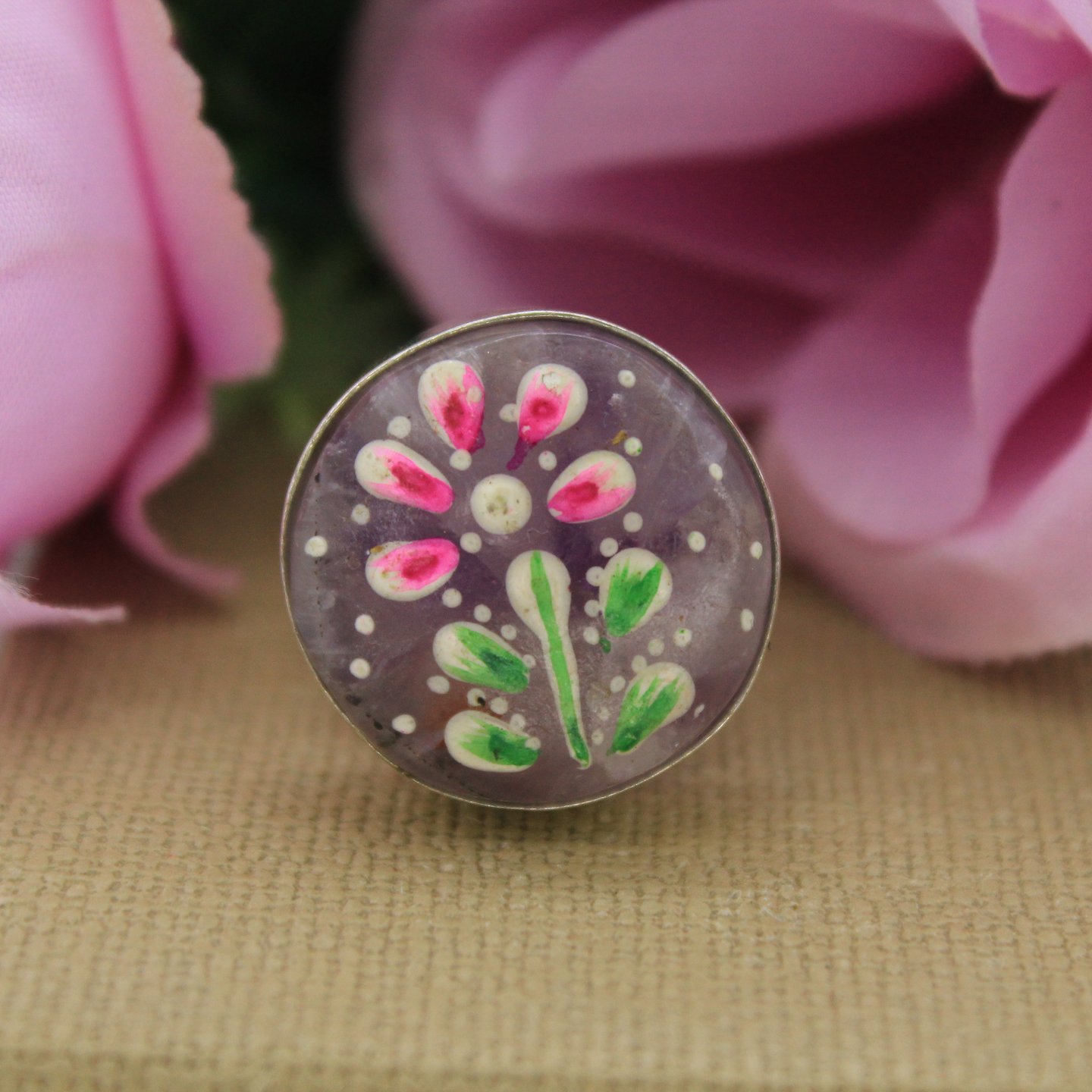Flower Hand Painted Ring