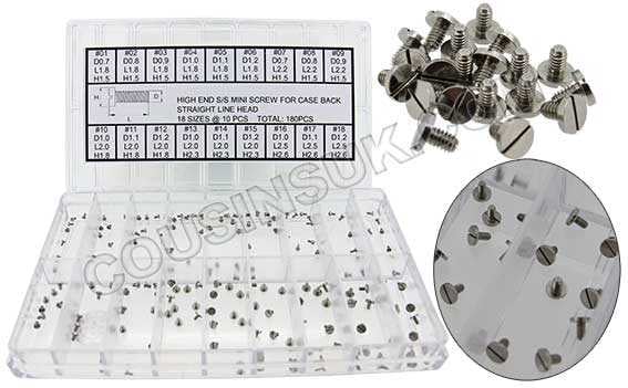 Case Back Screws, Slot Head