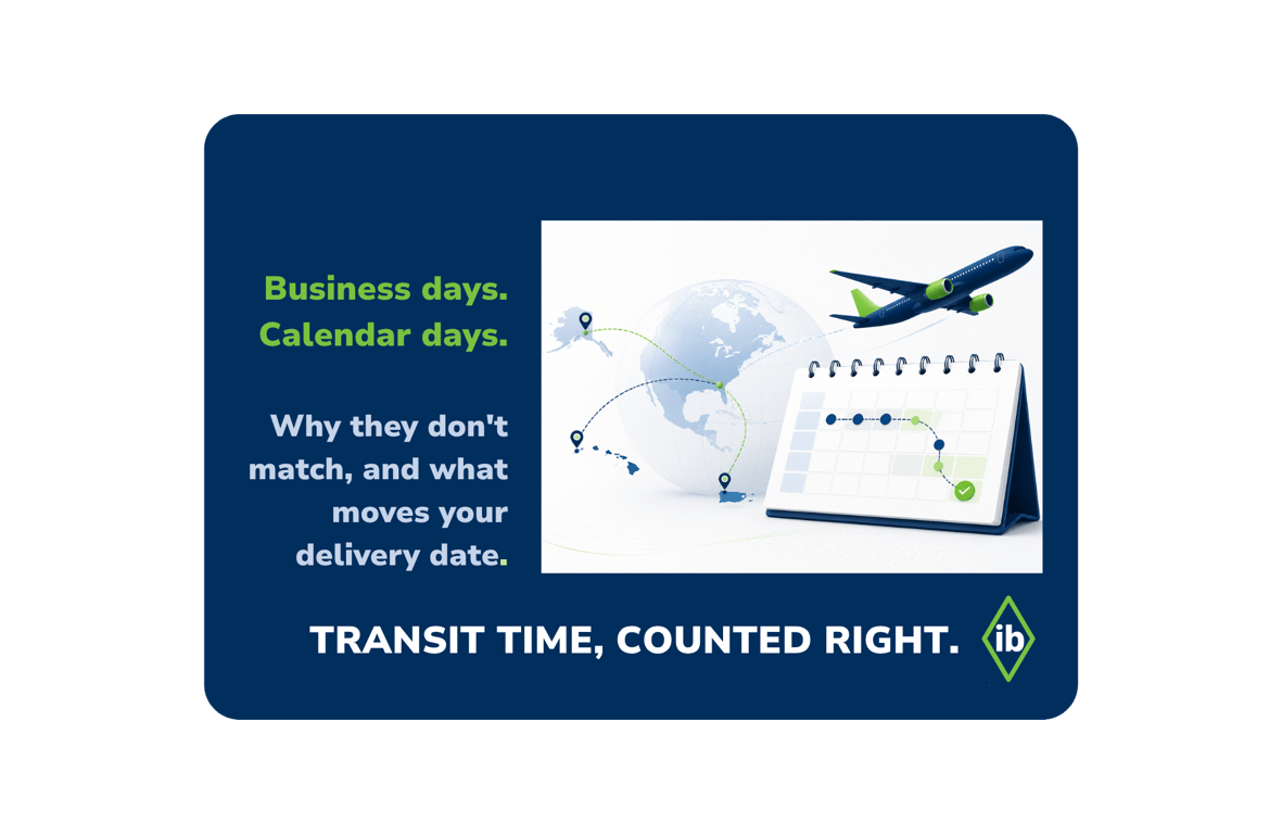 How shipping transit times are calculated | IB Non-Con