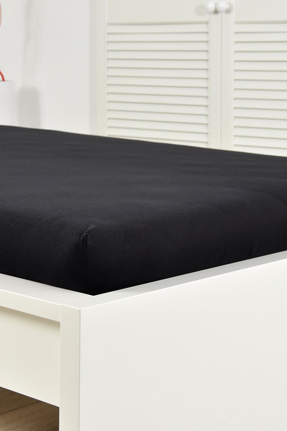 Elastischer Matratzenbezug Frottee schwarz | Astratex.de