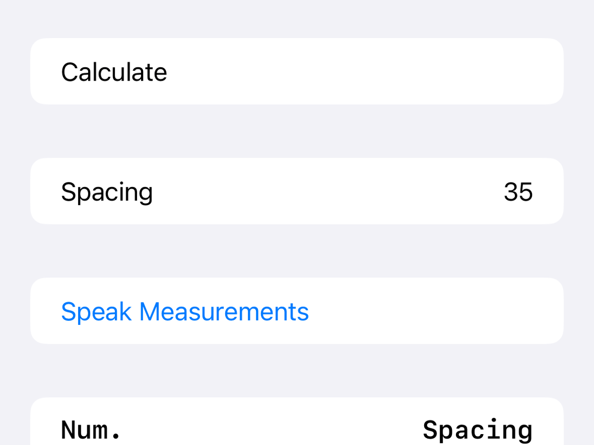 Equal Spacing Calculator