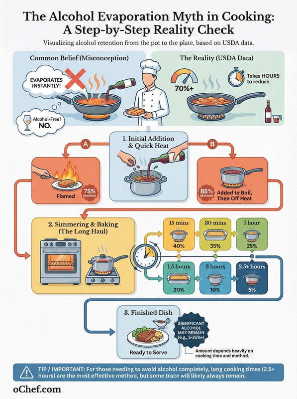 Does Alcohol Burn Off in Cooking? USDA Data & Facts