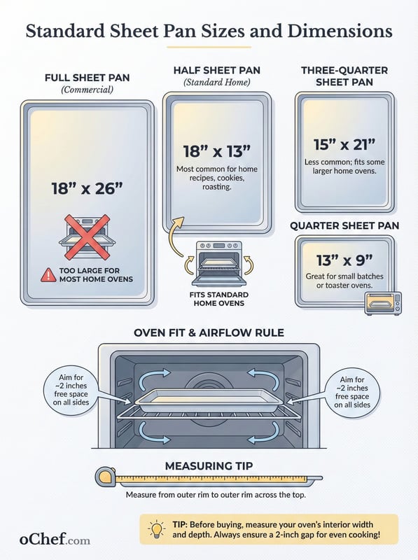 Sheet Pan Sizes Guide: Dimensions for Full, Half, and Quarter Pans