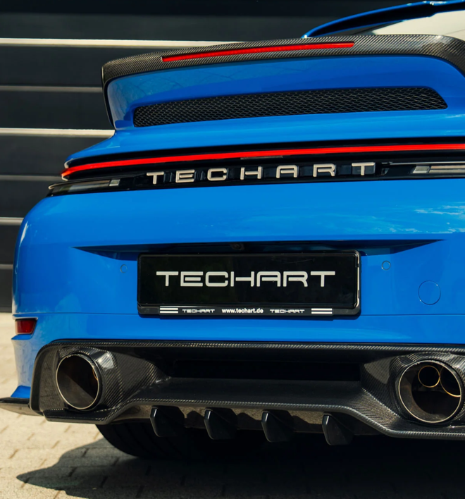 TechArt Techart Carbon Rear Diffuser (with aero wings) for 992.2 Part ...