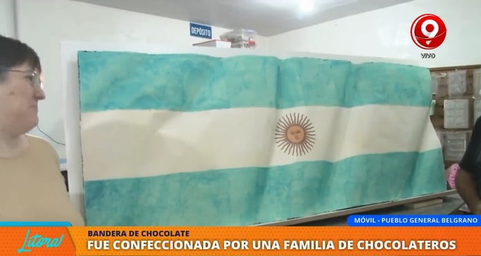En Pueblo Belgrano fabricaron una bandera de chocolate gigante - AHORA ...
