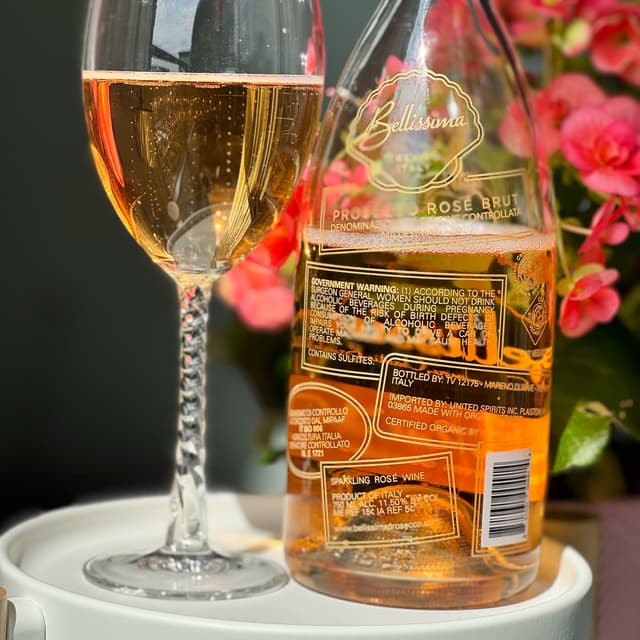 Sparkling Prosecco Rose DOC from Bellíssima - Vegan Product Reviews ...