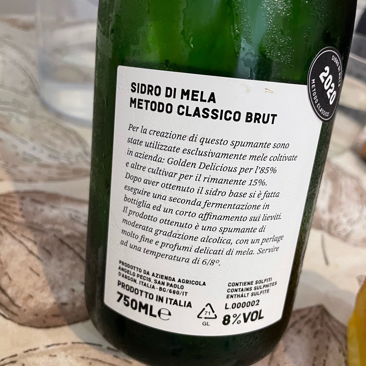 Sidro di Mela Brut from Azienda Agricola Pecis - Vegan Product Reviews ...