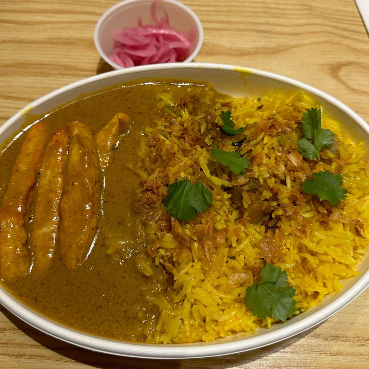 Biryani With Vegan Tandoori Chicken at Saucin Staples - Review by ...