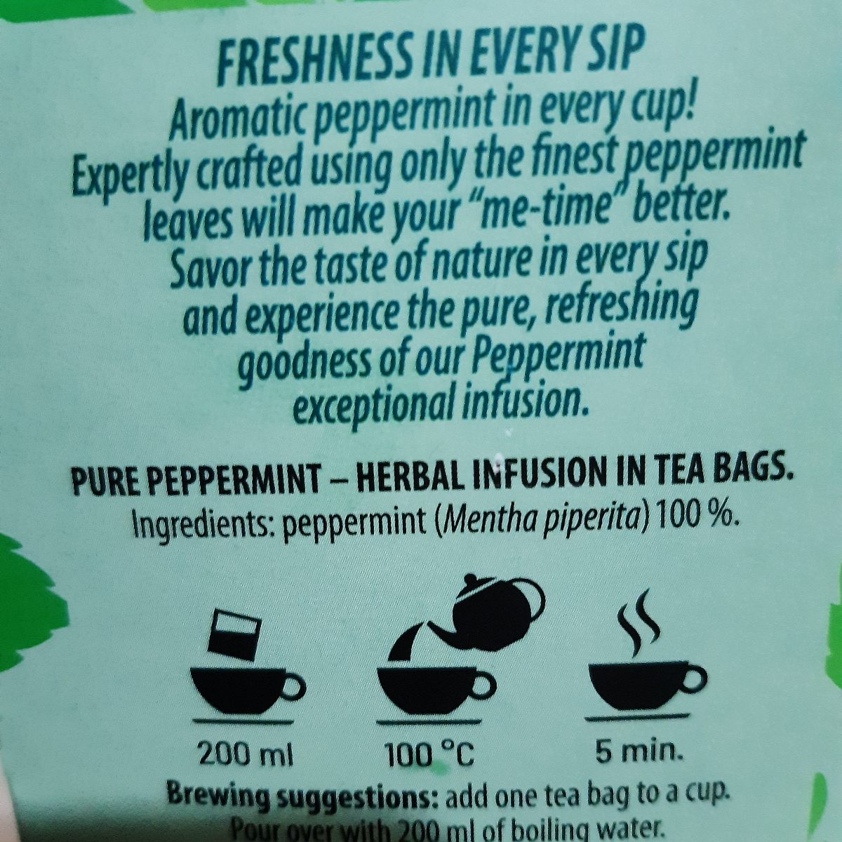 pure peppermint tea from Loyd - Vegan Product Reviews & Ratings | abillion