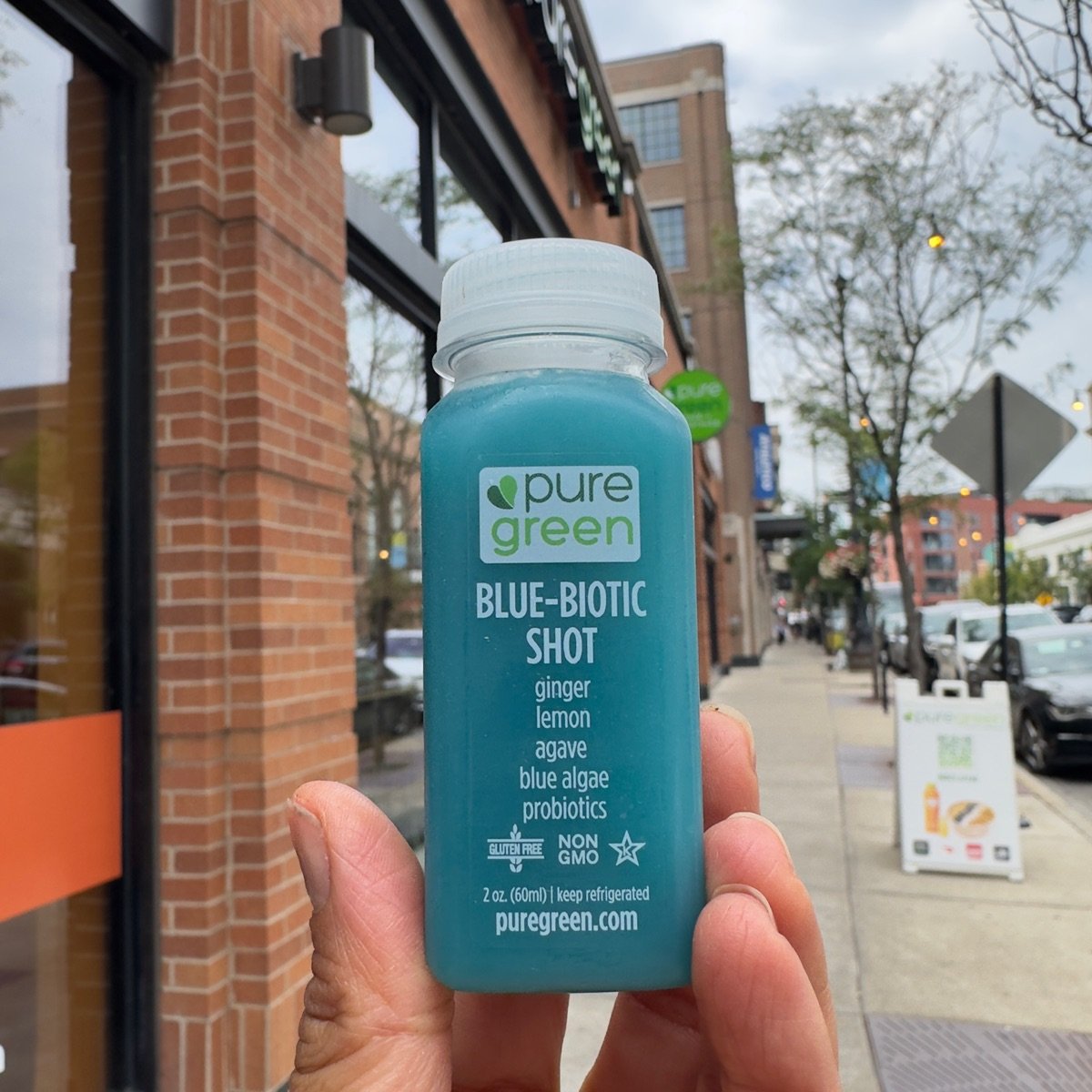 Blue-Biotic Shot from Pure green Cold Pressed Juice - Vegan Product ...
