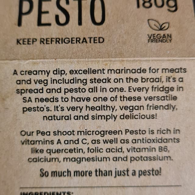 Micro Thumbs Chunky Pea Shoot Pesto Reviews | abillion