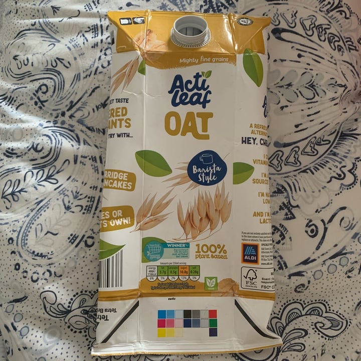 Acti Leaf oat milk barista style Review | abillion