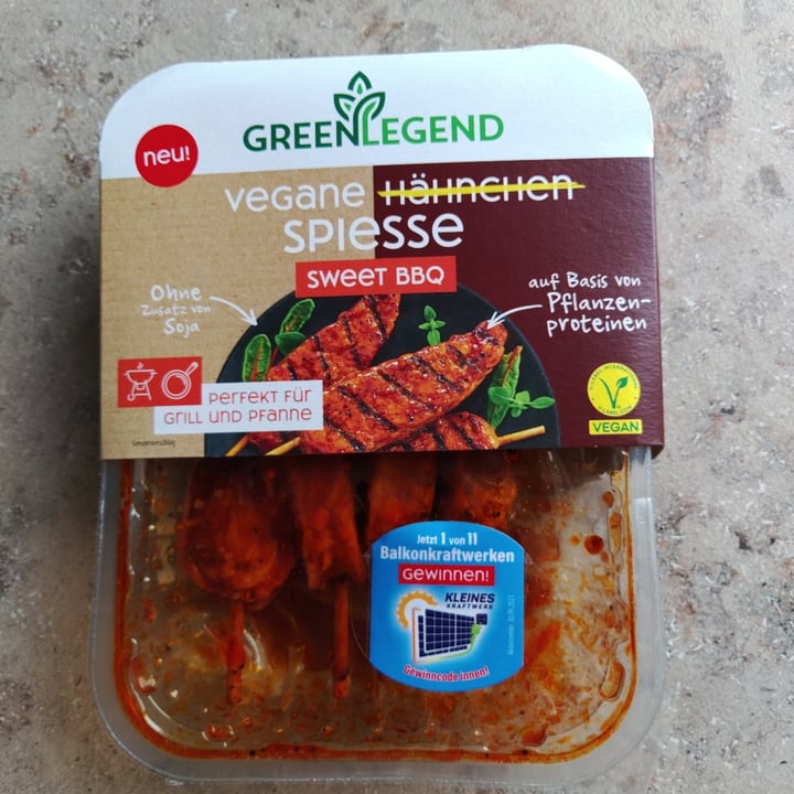Green Legend Vegane Hähnchen-Spieße sweet BBQ Review | abillion