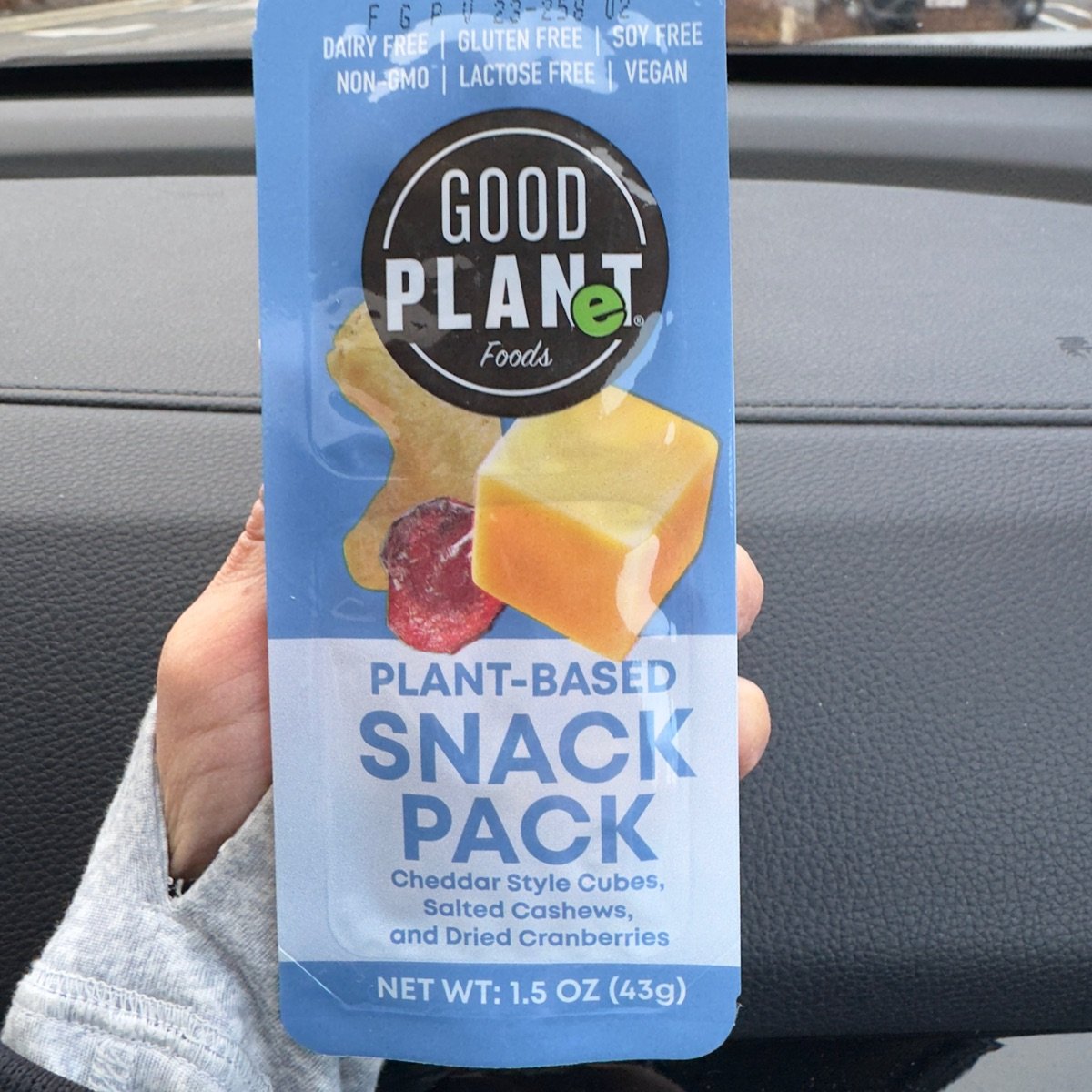 plant-based snack pack with cheddar cubes, salted cashews and dried ...