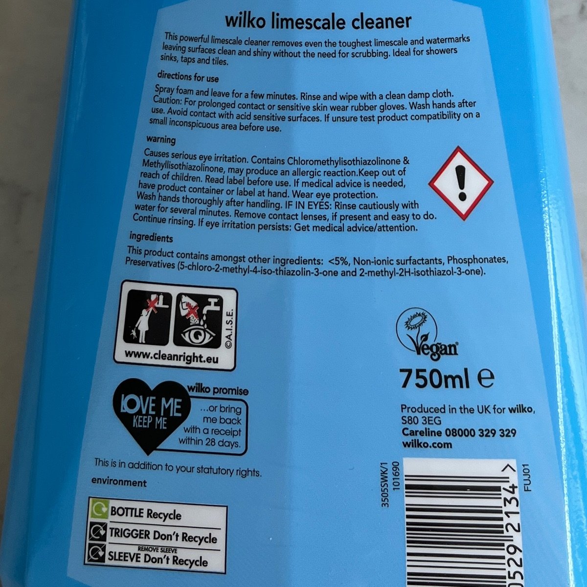 Limescale Cleaner from Wilko - Vegan Product Reviews & Ratings | abillion
