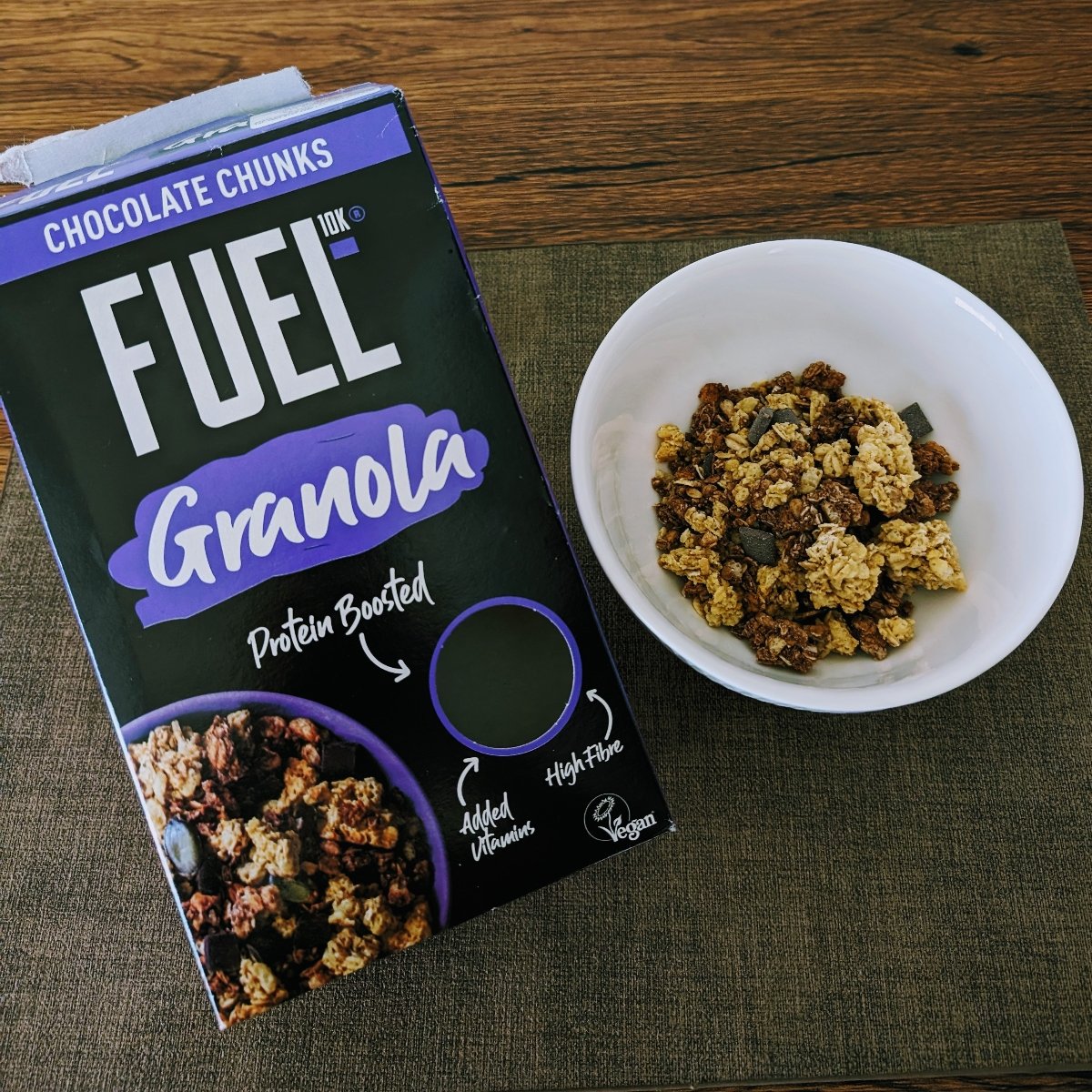 CHOCOLATE CHUNKS Granola from Fuel 10k - Vegan Product Reviews ...