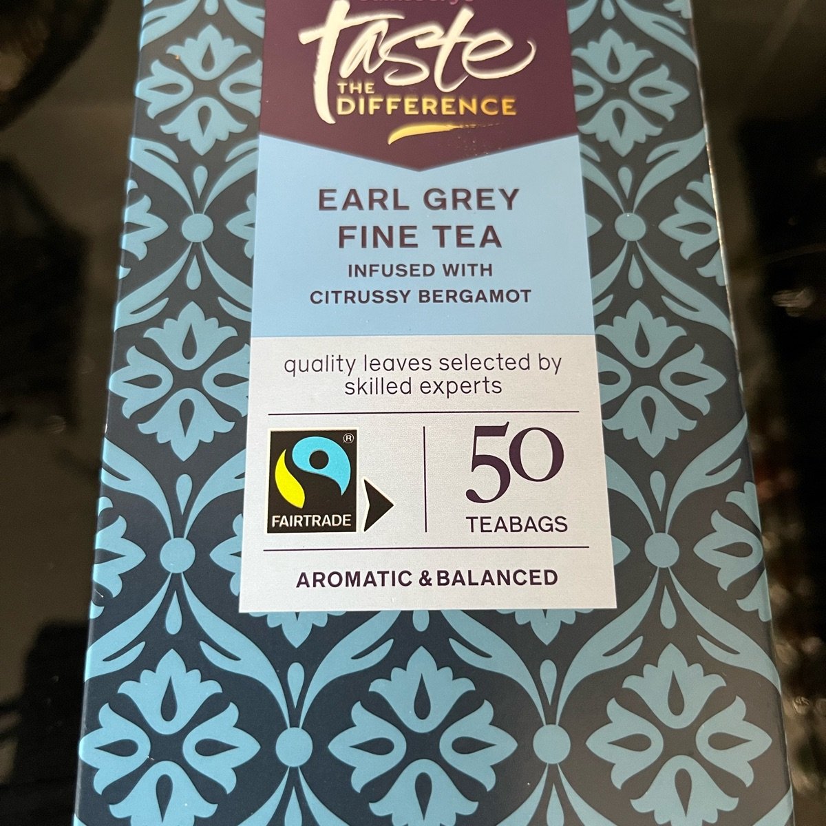 taste the difference earl grey tea from Sainsbury's - Vegan Product ...