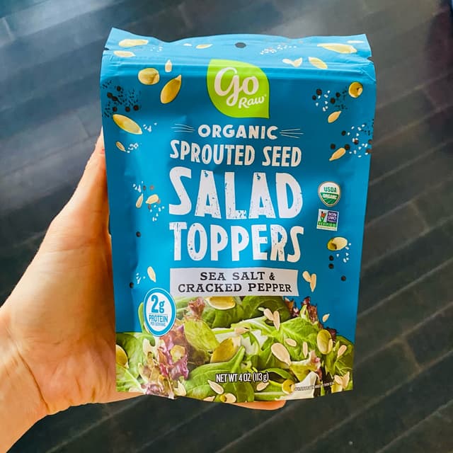 Organic Sprouted Seed Salad Toppers Sea Salt & Cracked Pepper from Go ...
