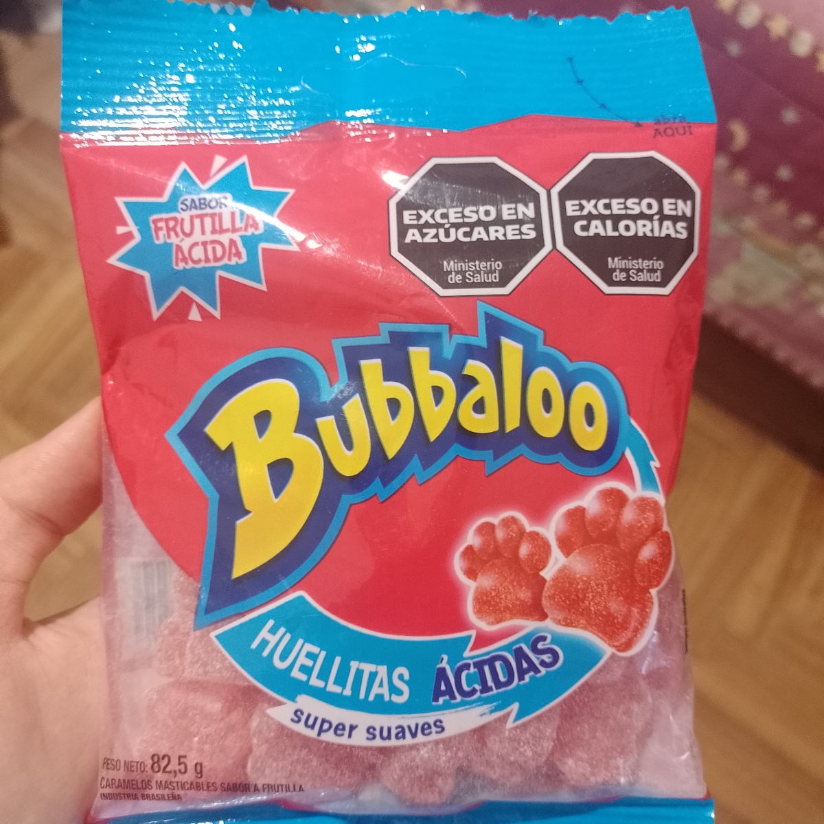 Bubbaloo Gomitas "Huellitas Ácidas" Sabor Frutilla Ácida Reviews | abillion