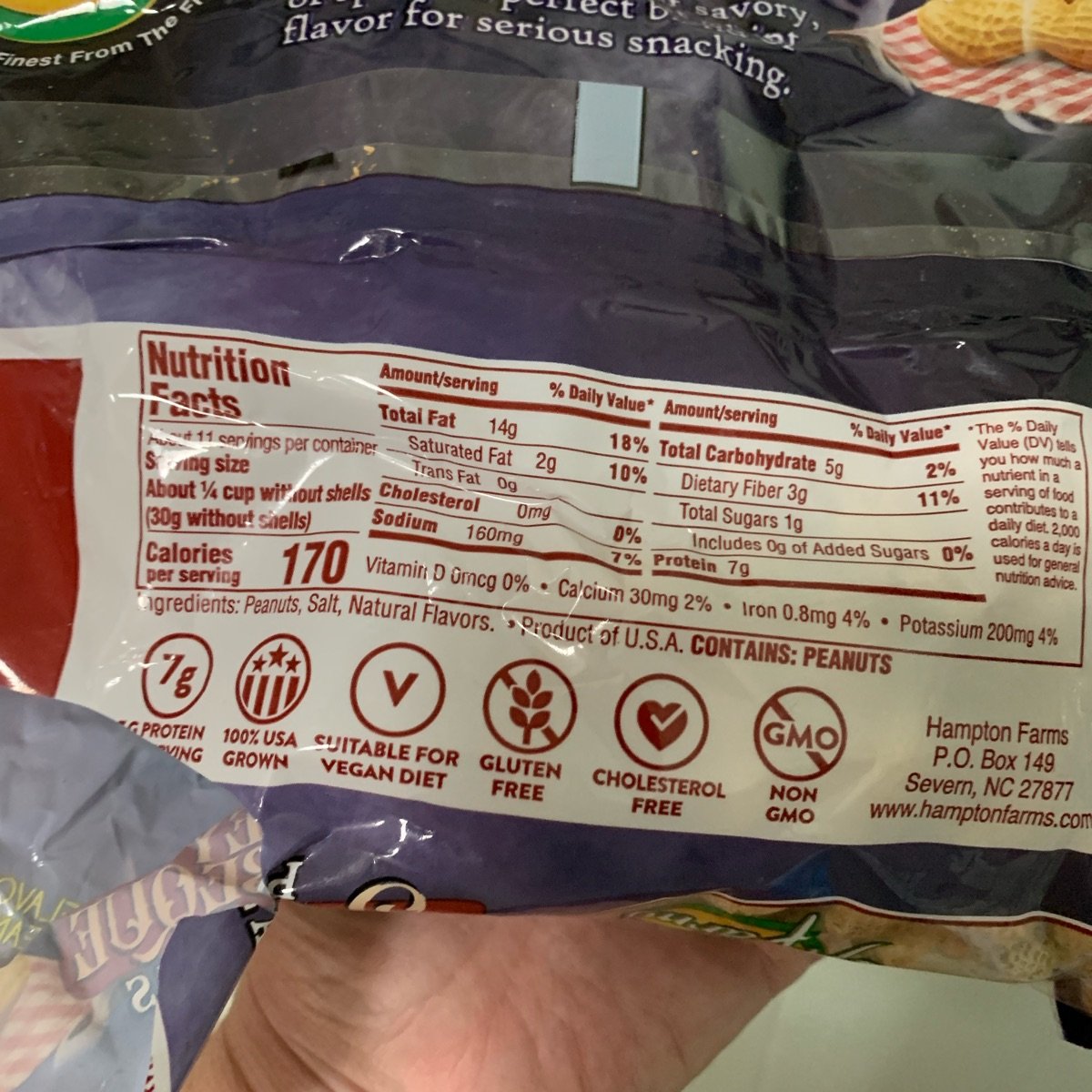 Smokey Barbeque Peanuts from Hampton Farms - Vegan Product Reviews ...