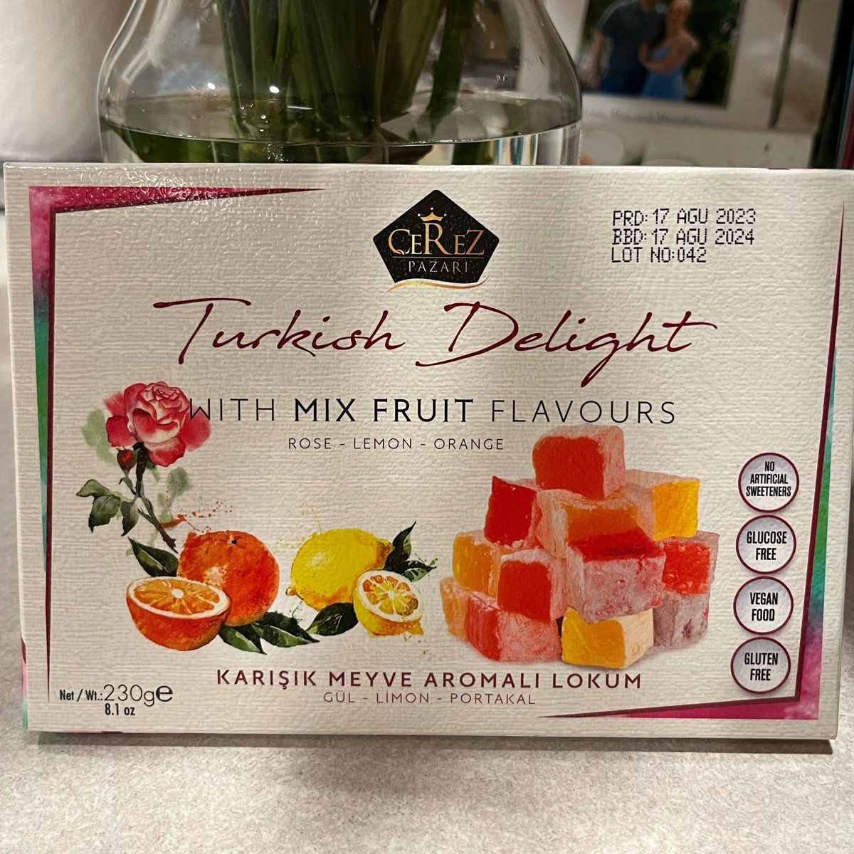 Turkish Delight with mix fruit flavours from Çerez Pazari - Vegan ...