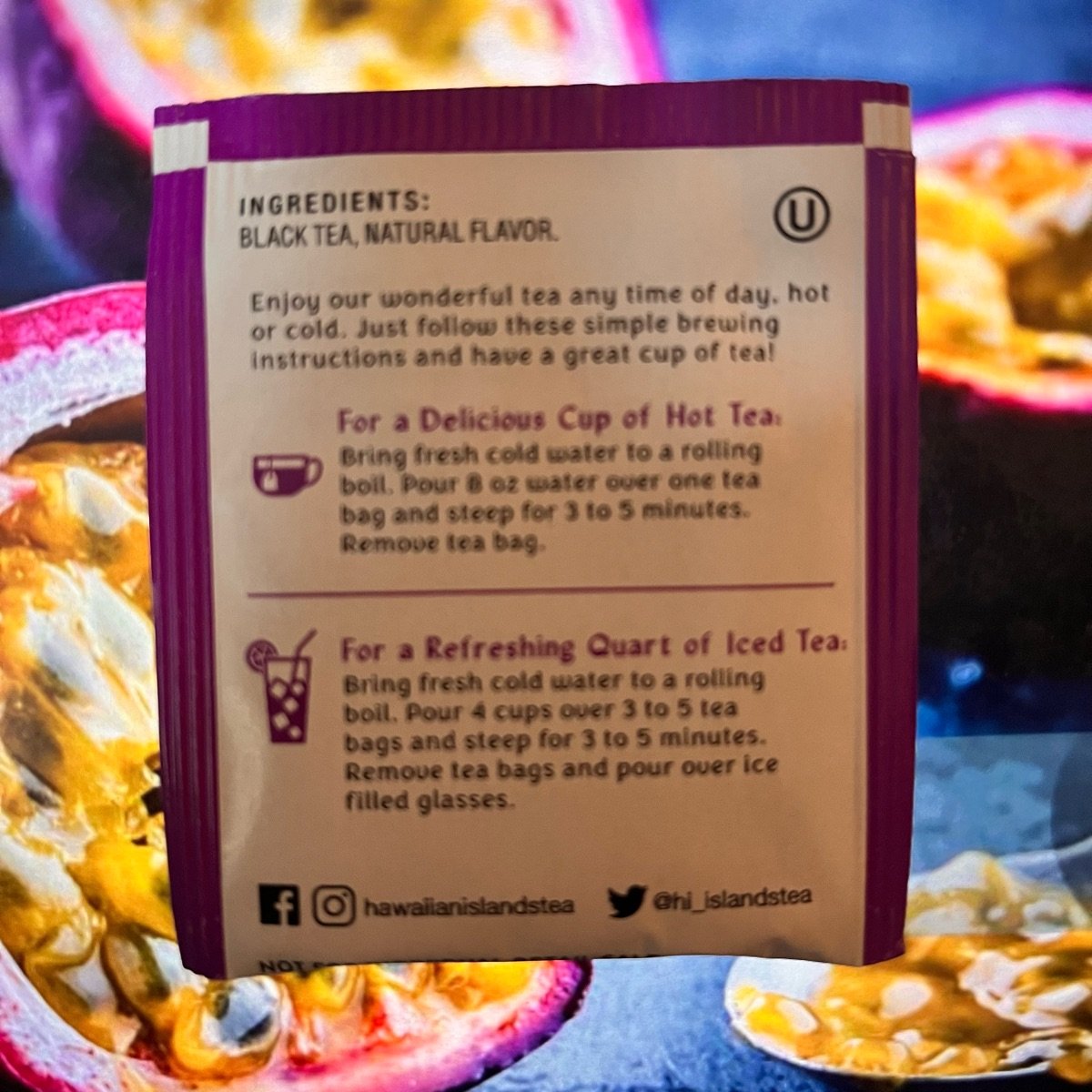 Passionfruit Na Pali Tropical Flavored Black Tea from Hawaiian Islands ...