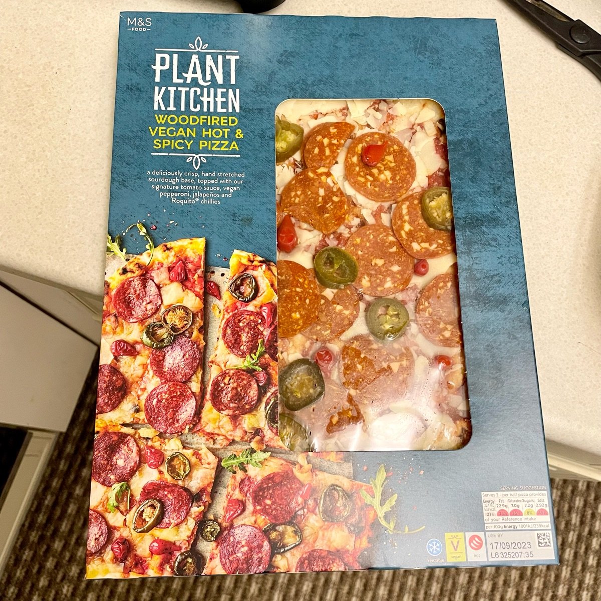 Woodfired hot and spicy pepperoni pizza from Plant Kitchen (M&S ...