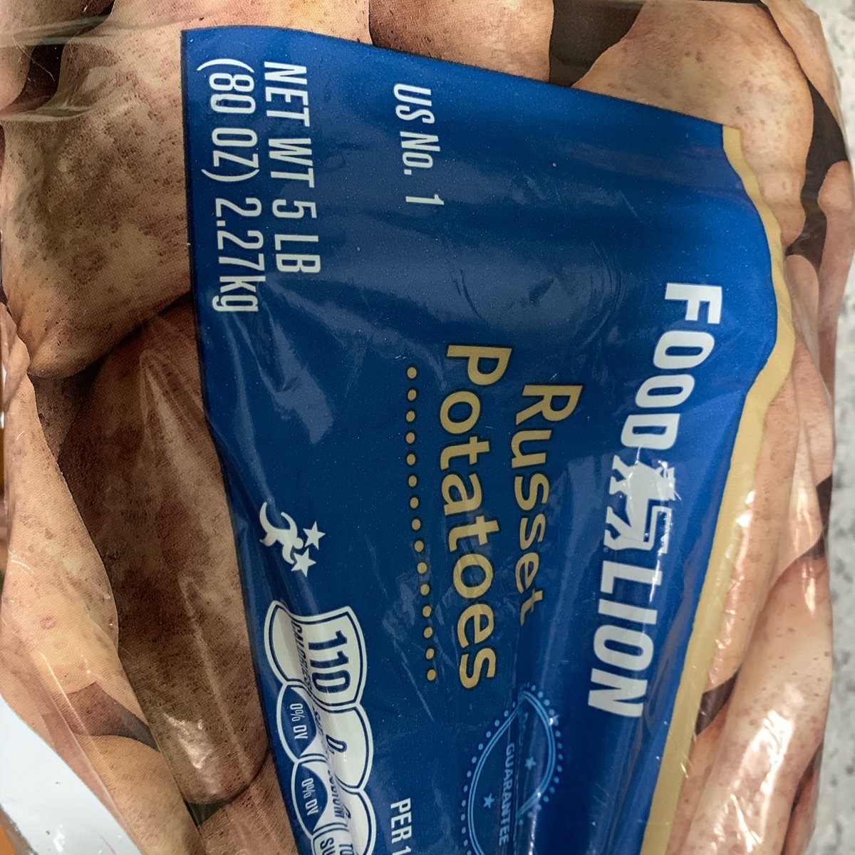 Russet Potatoes from Food Lion - Vegan Product Reviews & Ratings | abillion