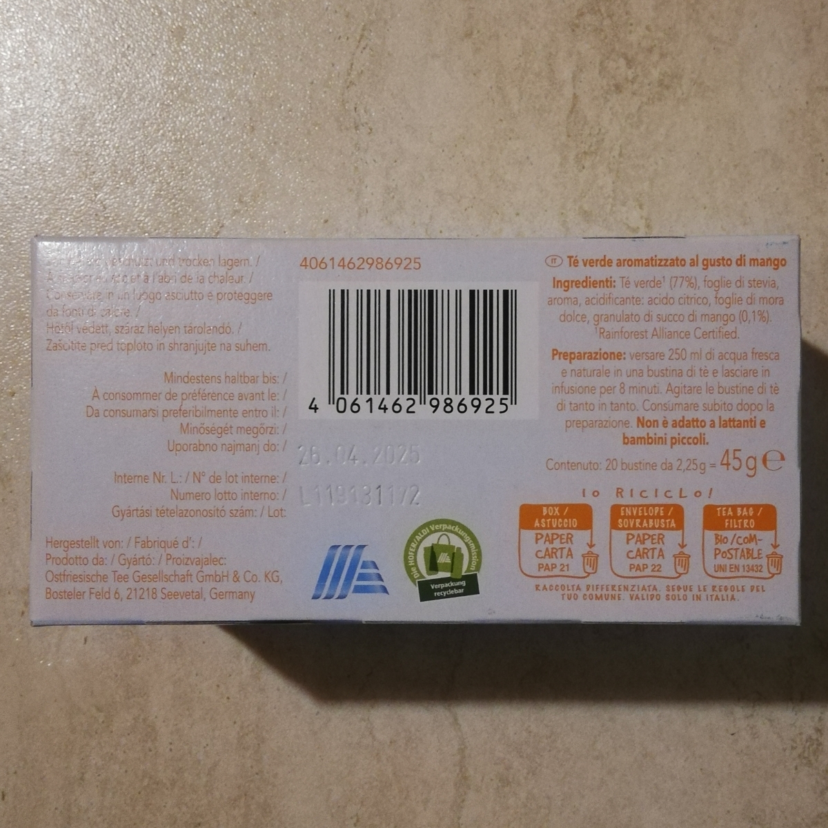 Summer Tea Mango from Mr perkins - Vegan Product Reviews & Ratings ...