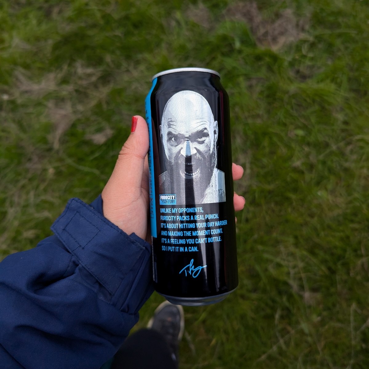 Tyson Fury Black & Blue Raspberry Energy Drink from Furocity - Vegan ...