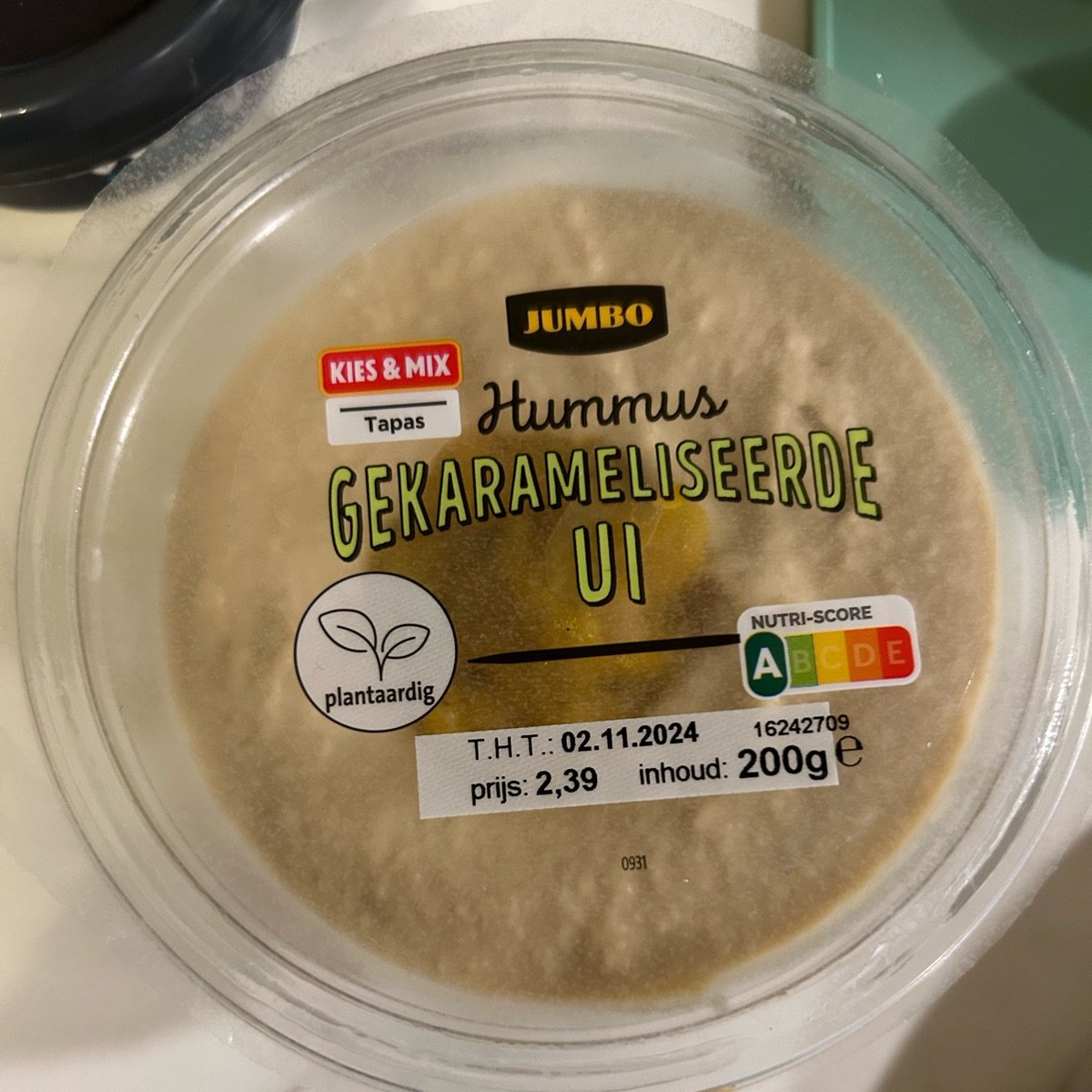 Hummus gekarameliseerde ui from Jumbo - Vegan Product Reviews & Ratings ...