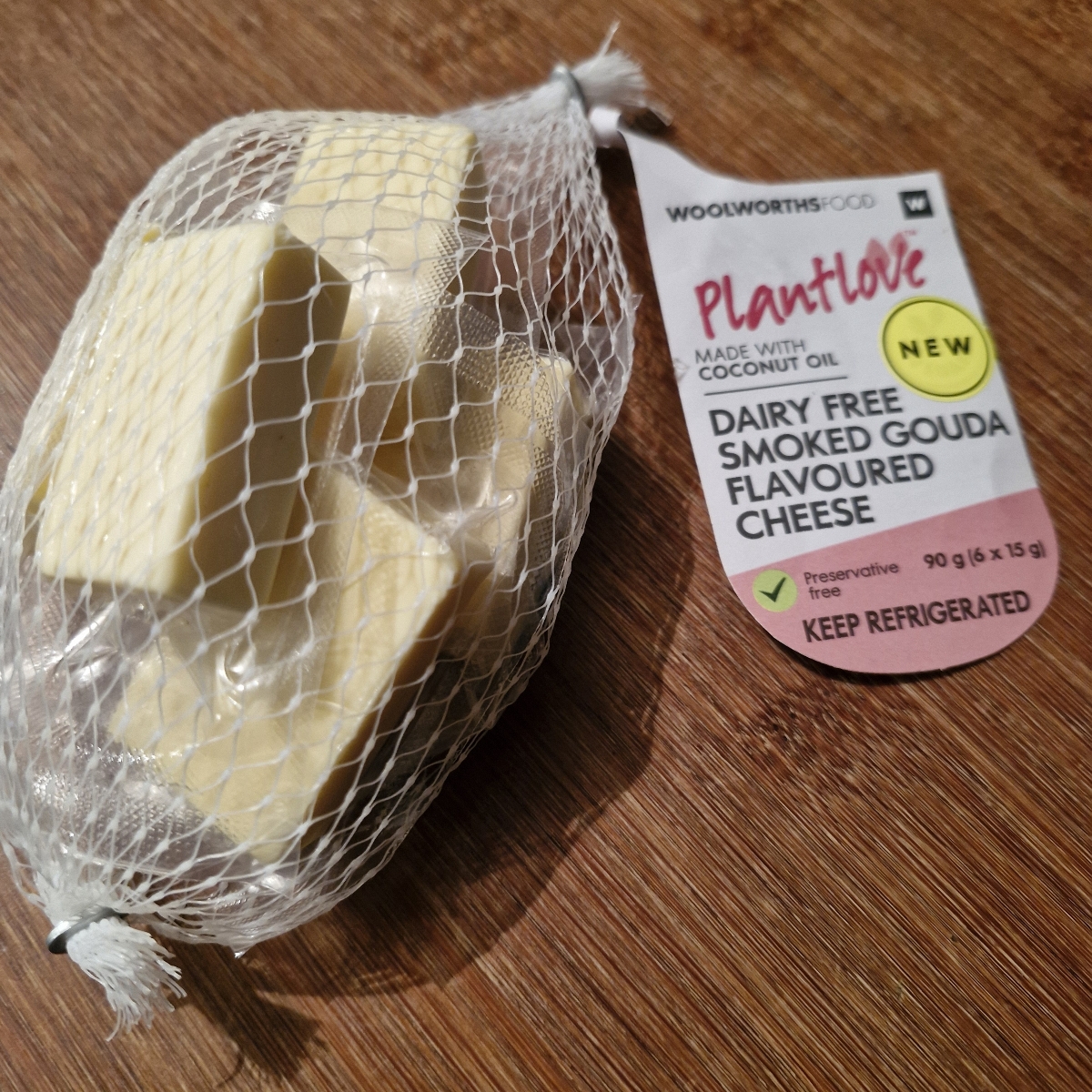 dairy free smoked gouda flavoured cheese from Woolworths Food - Vegan ...