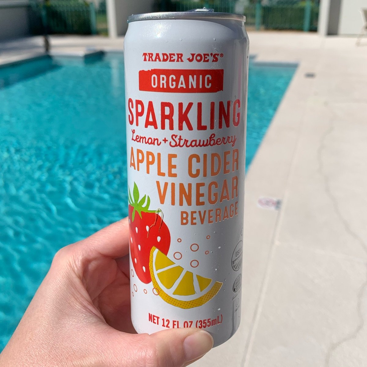 Organic Sparkling Lemon Strawberry Apple Cider Vinegar Beverage from Trader Joe's - Vegan ...