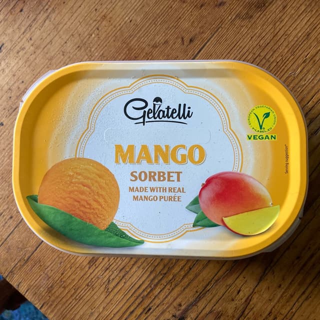Mango Sorbet from Gelatelli - Vegan Product Reviews & Ratings | abillion