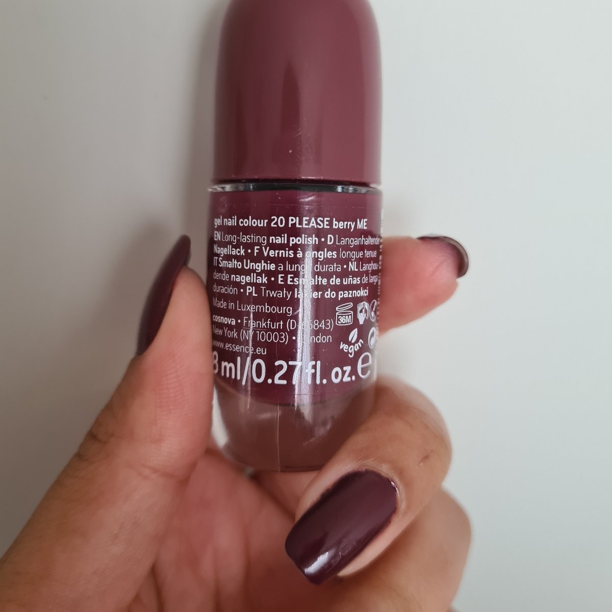 gel nail colour 20 please berry me from Essence - Vegan Product Reviews ...