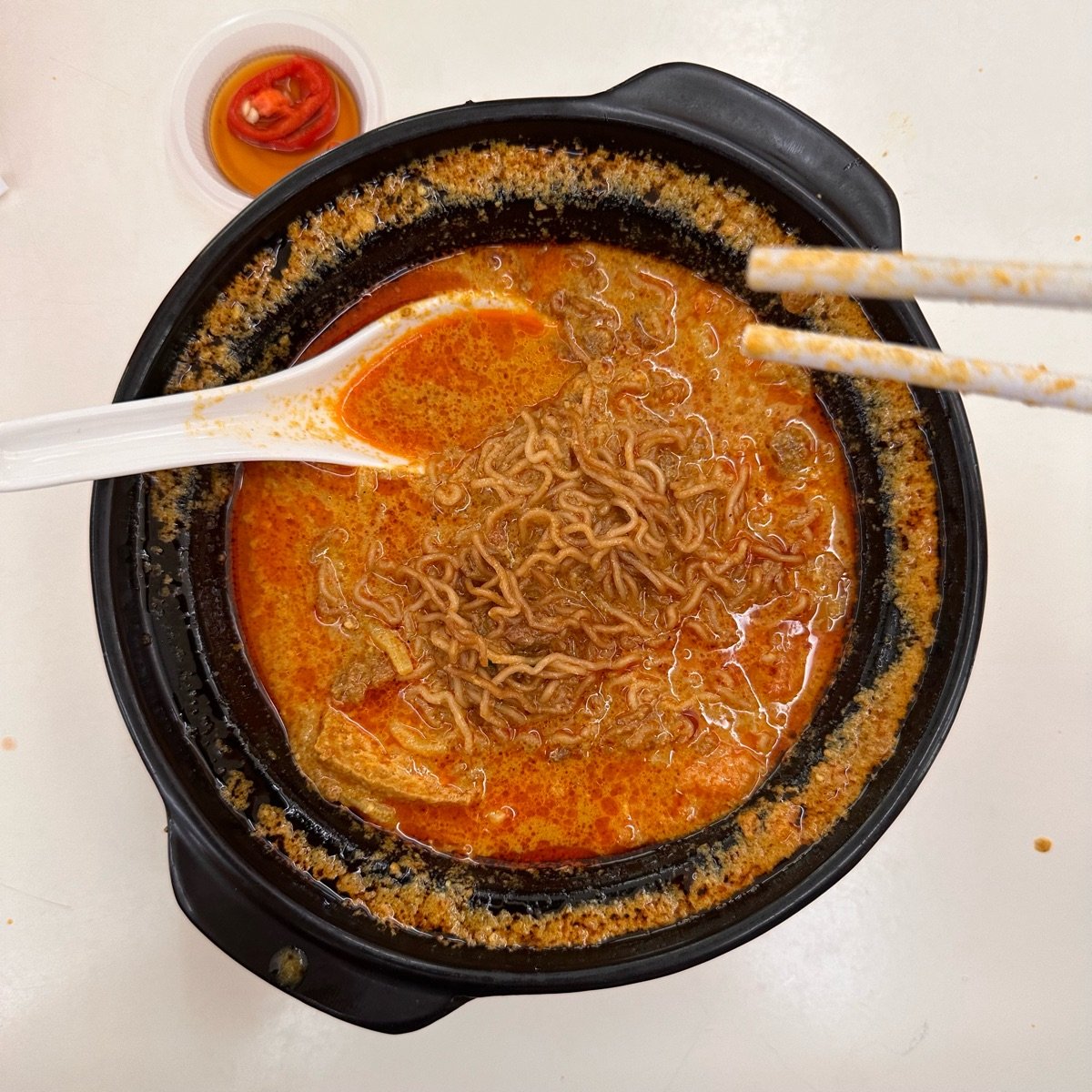 Claypot Curry Mee Kuning at Gandhara Vegetarian Restaurant - Kuching ...