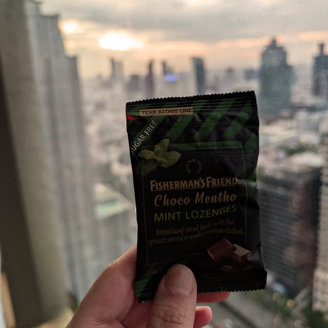 Choco mentho mint flavour lozenges from Fisherman's friend - Vegan ...