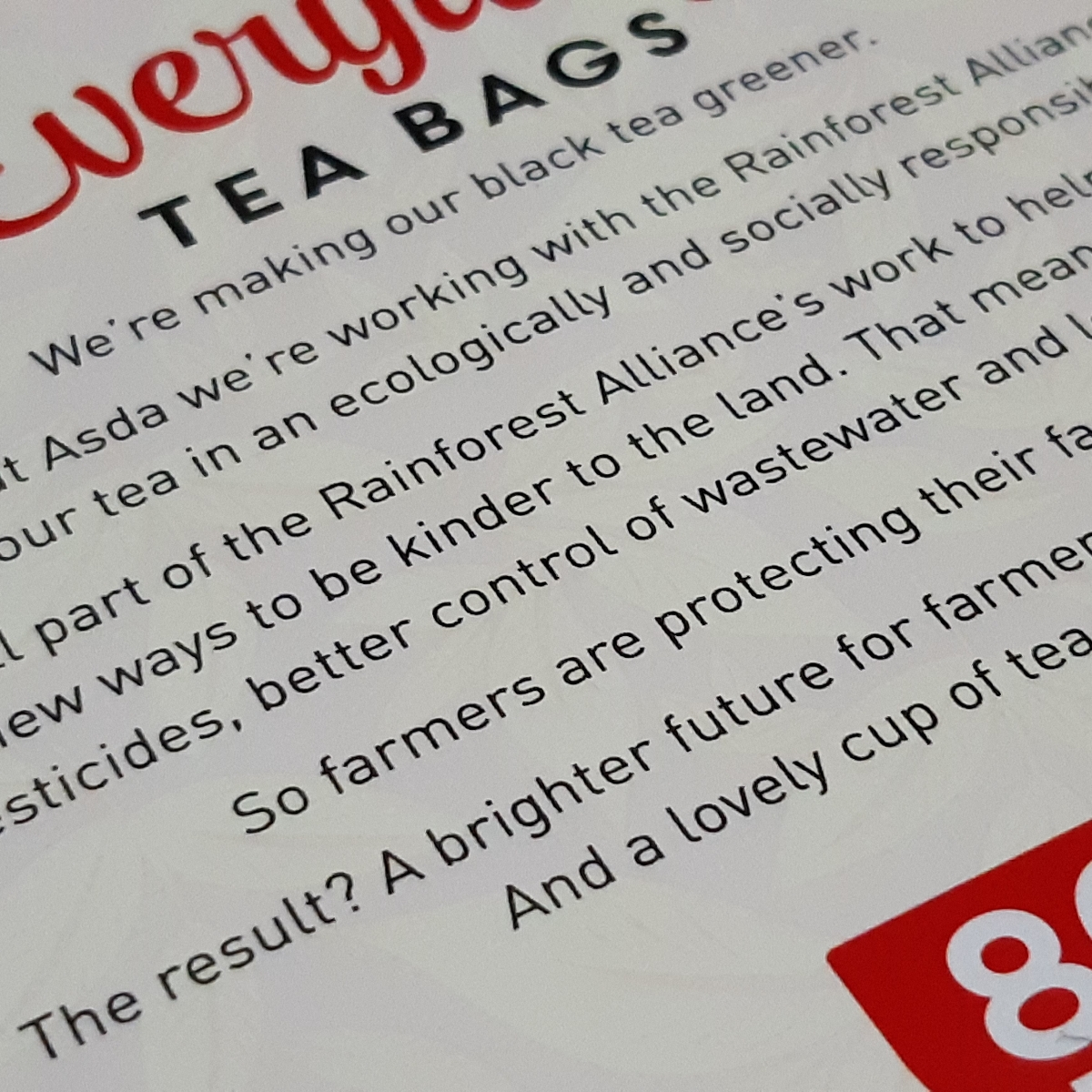 Everyday Tea Bags from ASDA - Vegan Product Reviews & Ratings | abillion