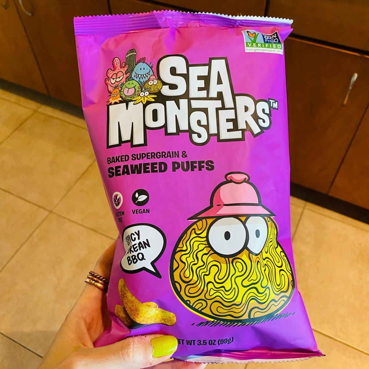 Baked Supergrain & Seaweed Puffs - Spicy Korean BBQ from Sea Monsters ...