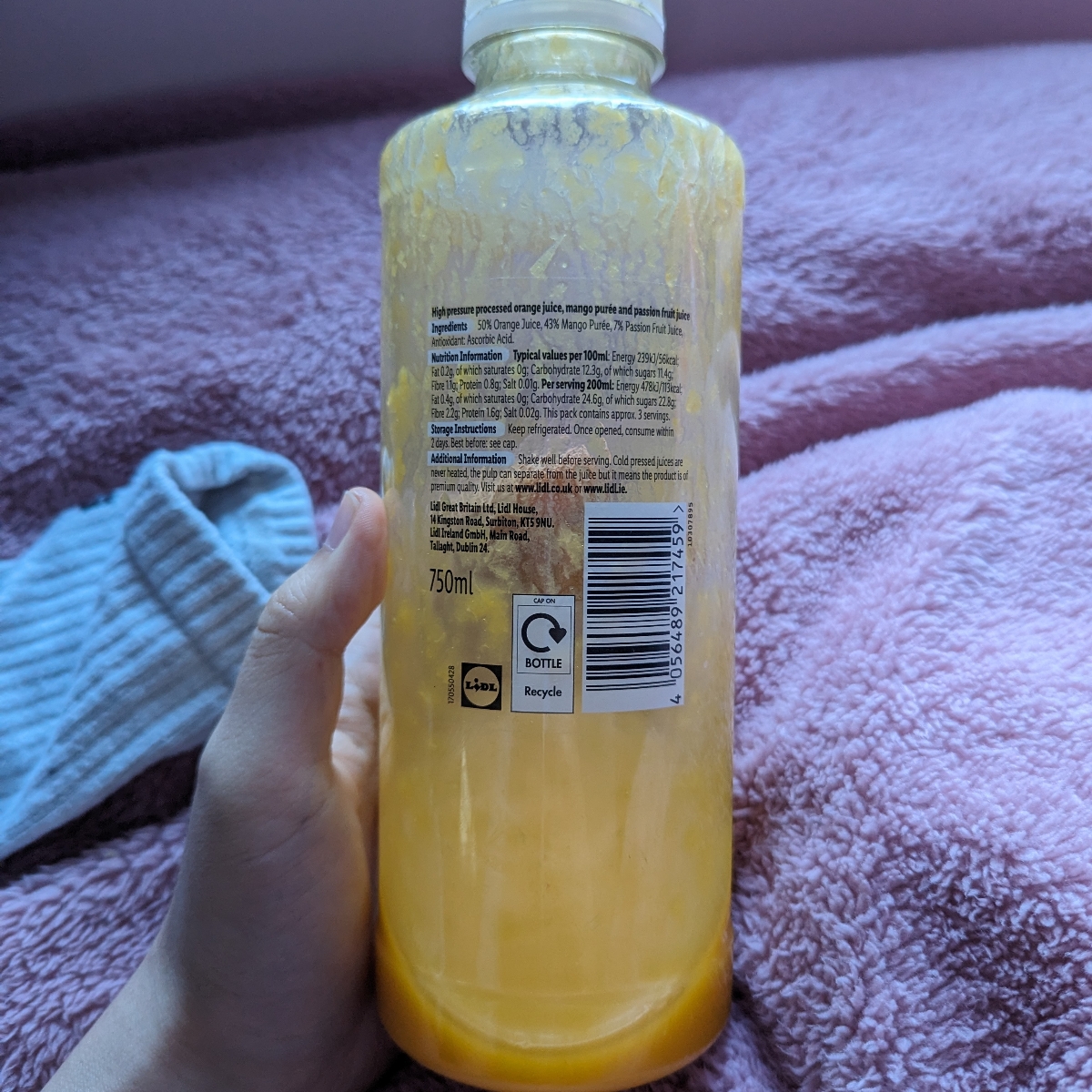 Lidl Cold Pressed Smoothie Orange, Mango & Passion Fruit Reviews | abillion
