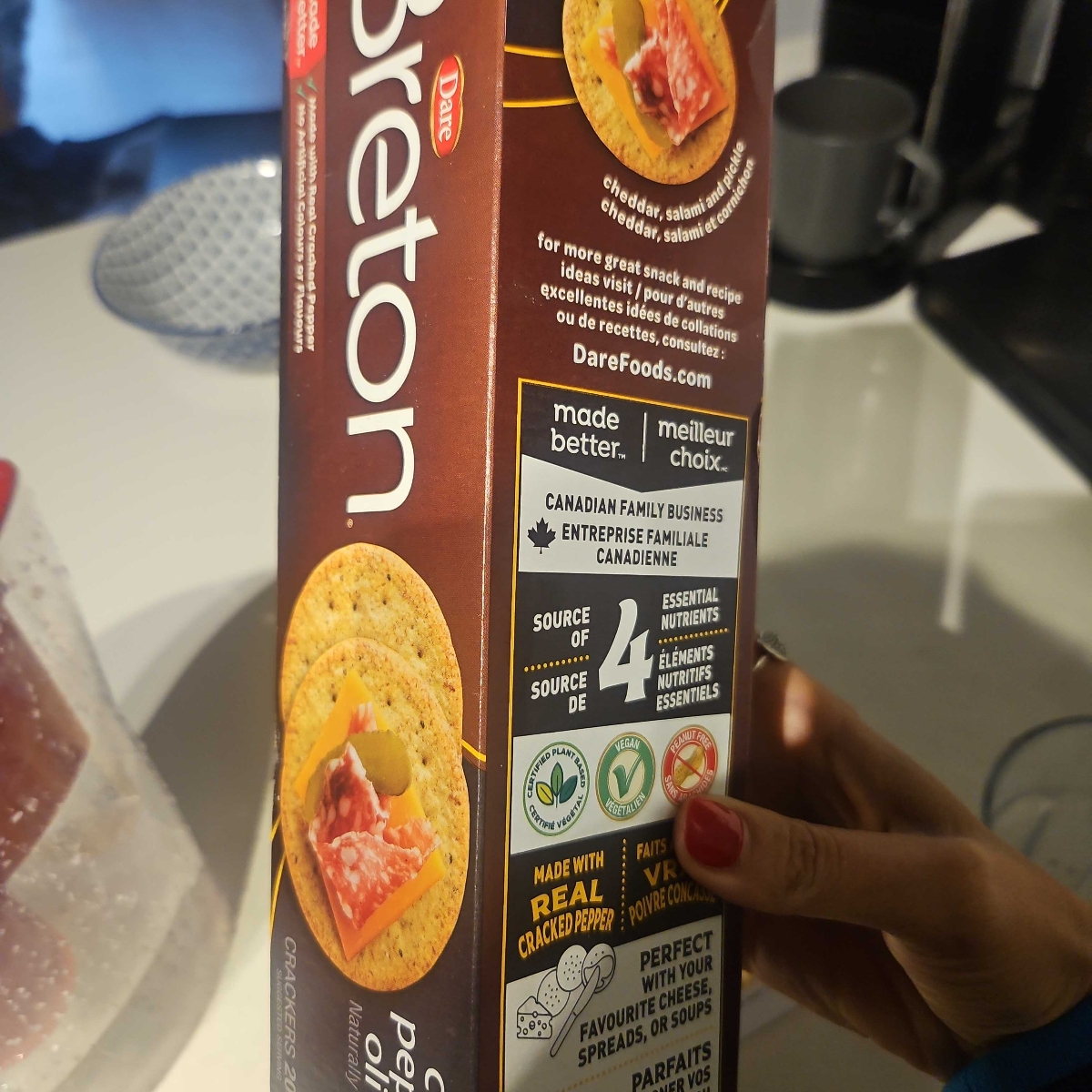 cracked pepper crackers from Breton - Vegan Product Reviews & Ratings ...