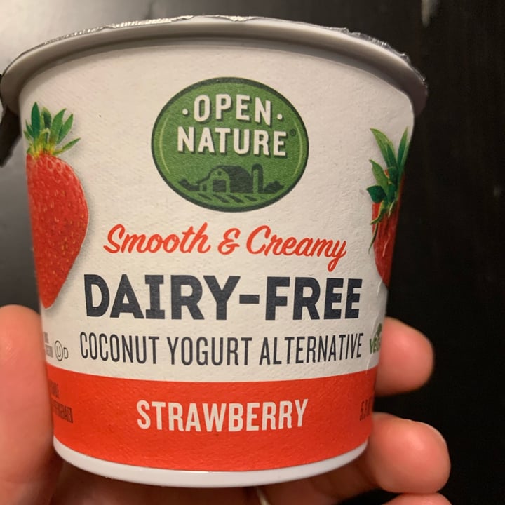 Open Nature dairy free coconut yogurt strawberry Review | abillion